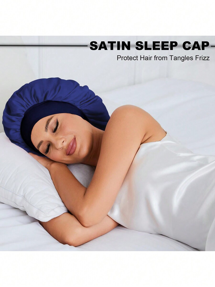 Sleeping Bonnet Outside Silk Stain Adjustable Straps Hair Bonnet With ...