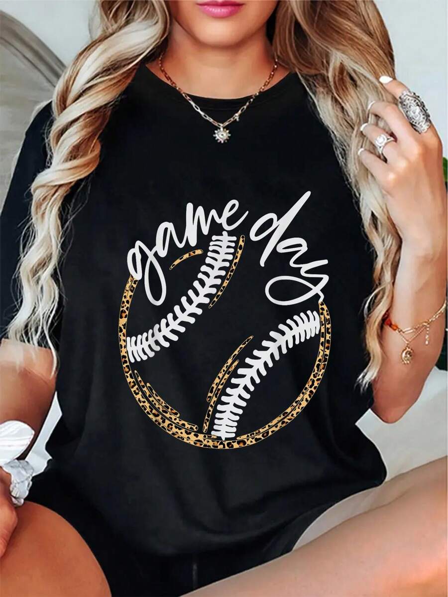 100% Cotton Game Day Baseball Baseball Life Softball Life For Mom T ...