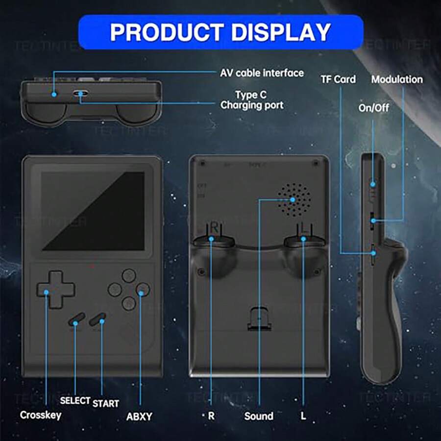 GB300 Handheld Game Console - 6000+ Retro Video Gaming Console Support ...