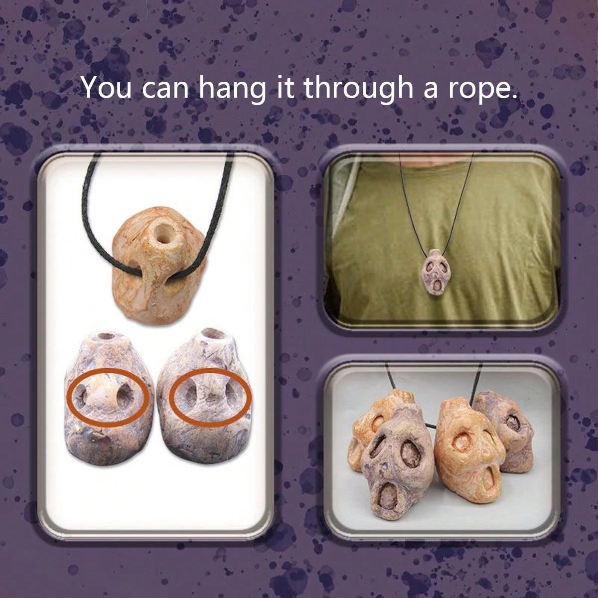 Demon Whistle Mini Strange Sound Ceramic Whistle, Stress Relief Howl ...