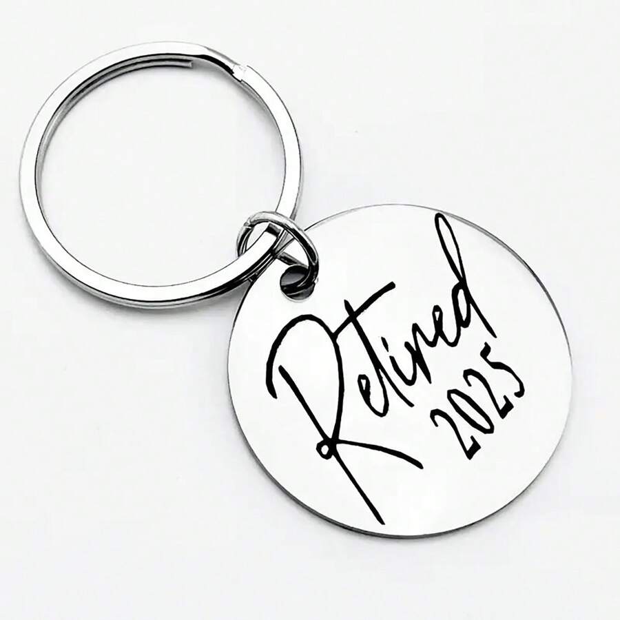 Stainless Steel Retirement Keychain 2025 - Simple Style Teacher, Nurse ...