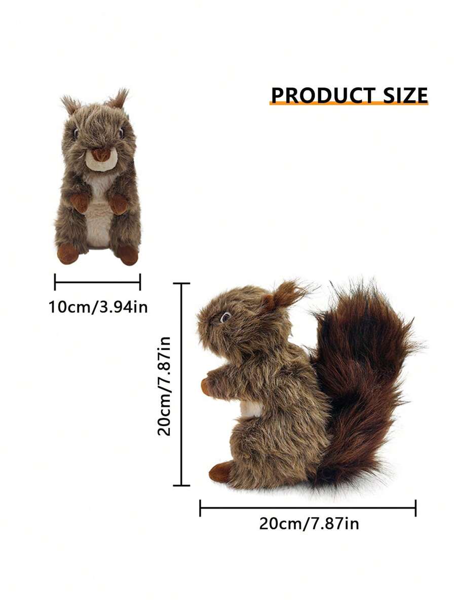 Realistic Wild Squirrel Stuffed Animal Plush Doll With Sound Effect ...