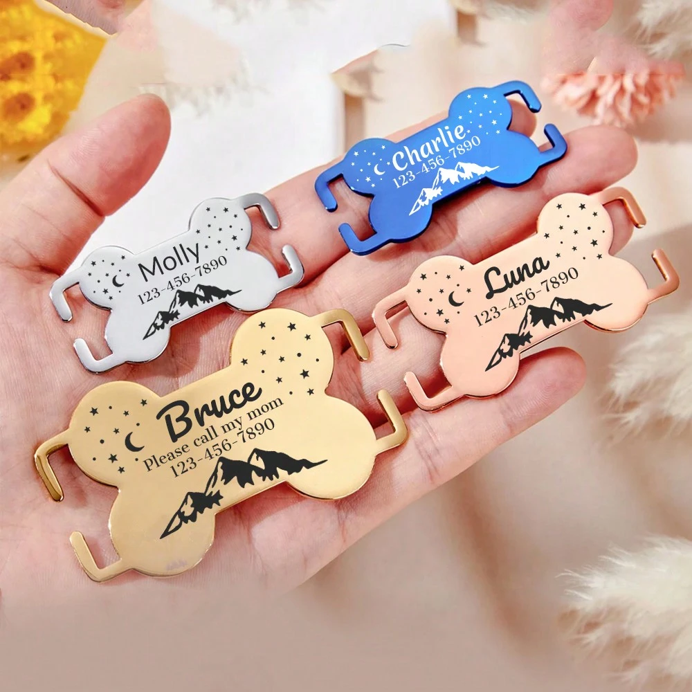 Placas de identificación para perros de acero inoxidable personalizadas ...