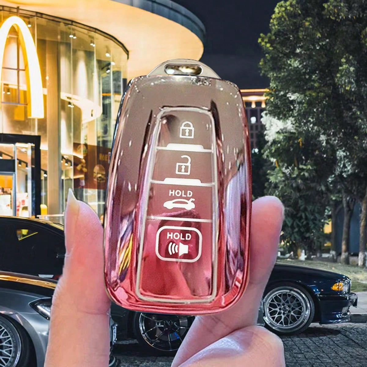 Fashionable Rhinestone Cherry Blossom Pink Cute Turtle Rotatable/Bear ...