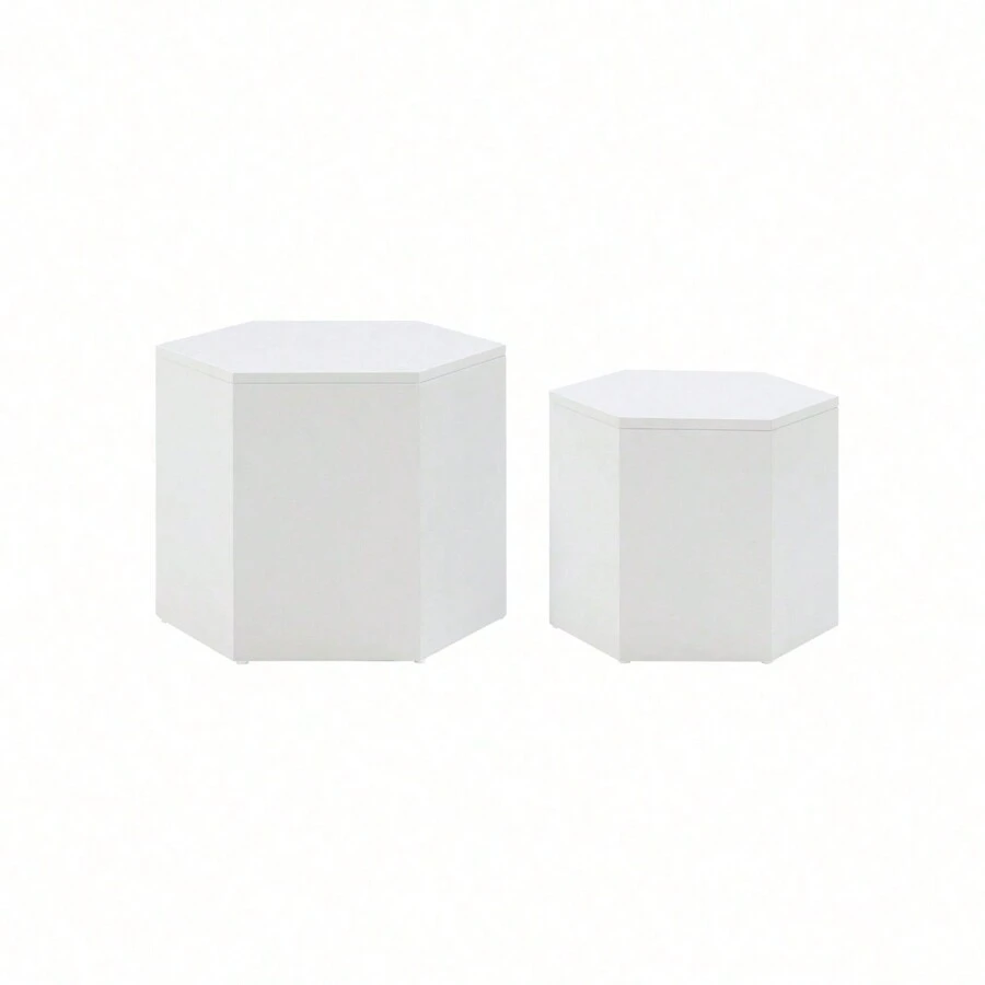 Goodsilo Mid-Century Modern Nesting Coffee Table Set Of 2 Stackable End ...