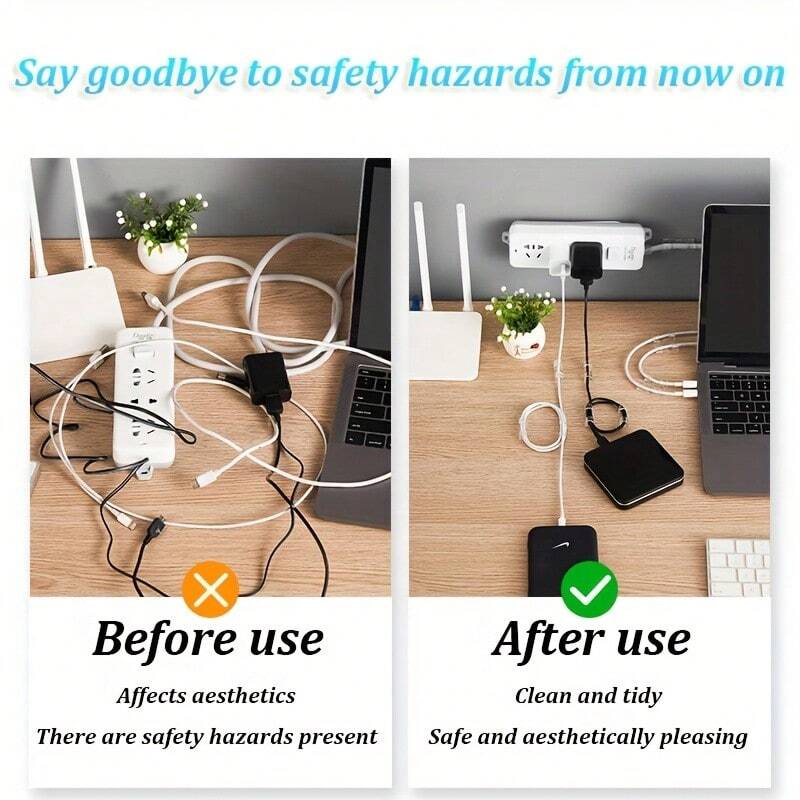 Self-Adhesive Cord Clips, No Damage Cable Wire Organizer Clamp For ...