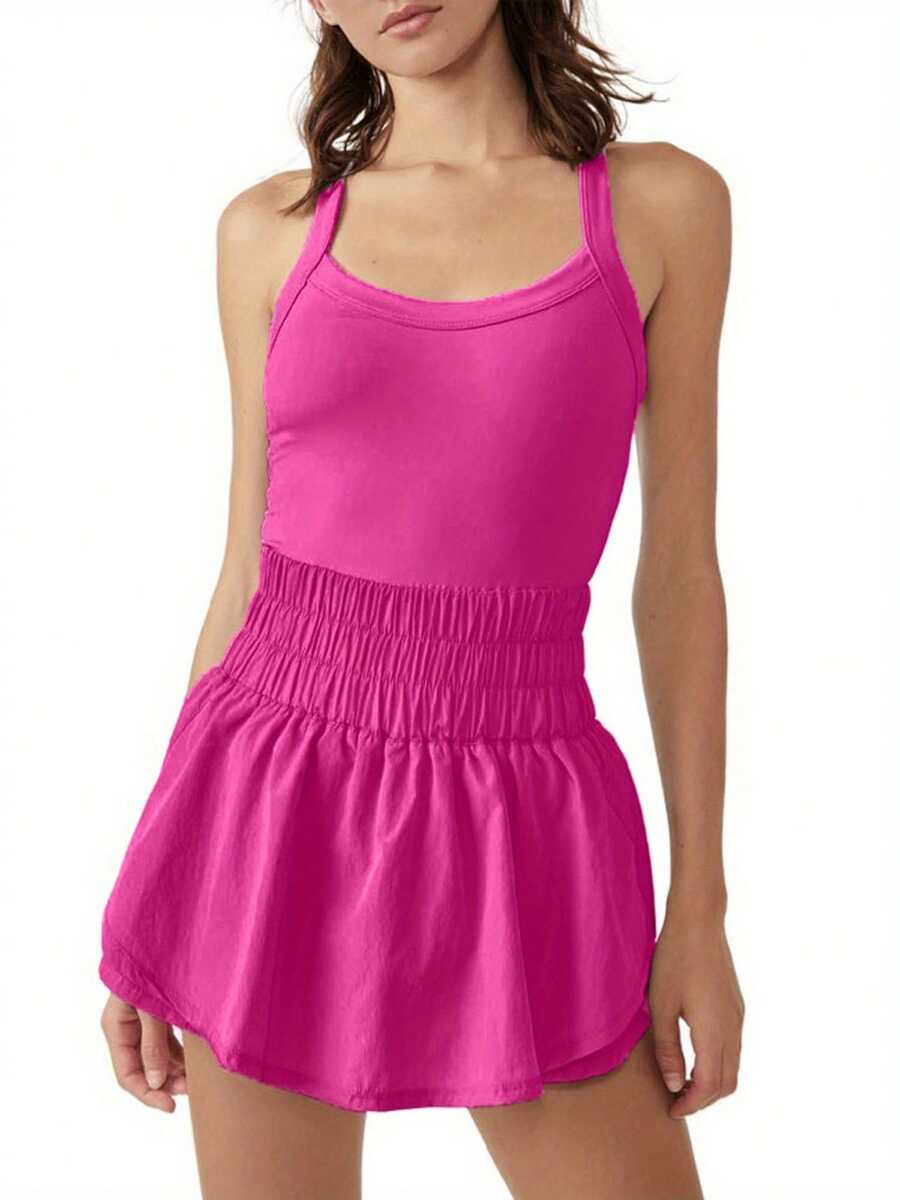 Tennis Dress For Women Underneath Sleeveless Solid Color Athletic Golf ...
