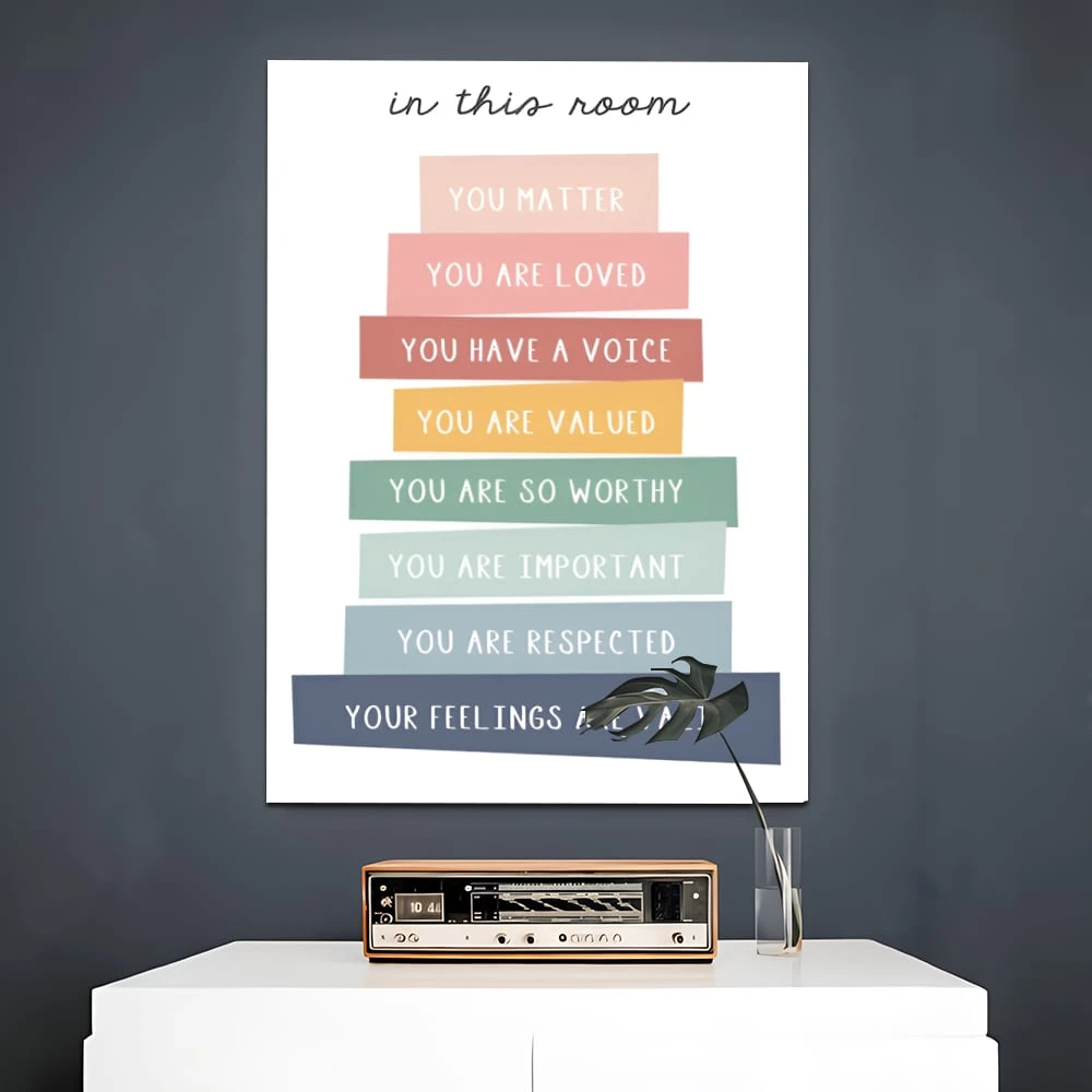 1 Pc Framed Motivational Wall Art For Classroom Decor, Classroom ...