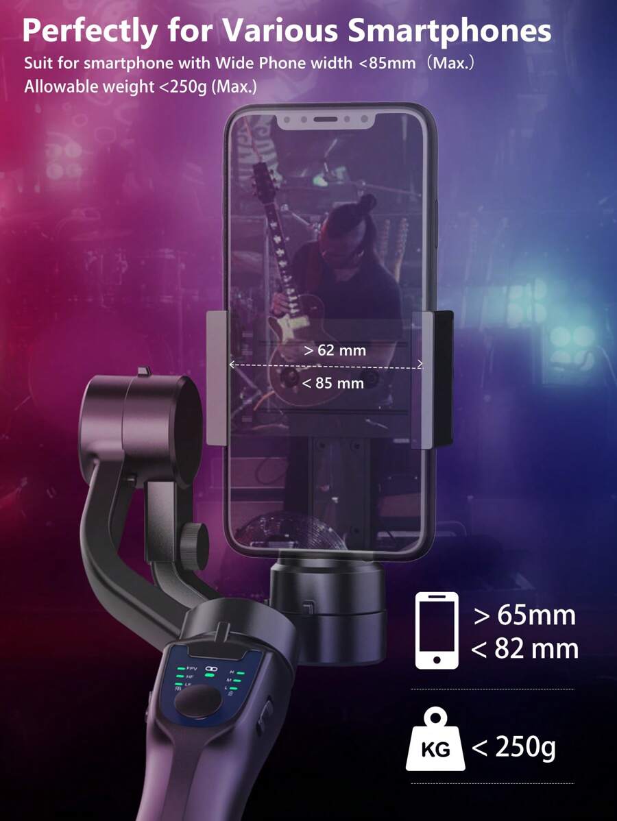 Handheld 3-assige Gimbal Telefoonhouder Anti Shake Video Record ...