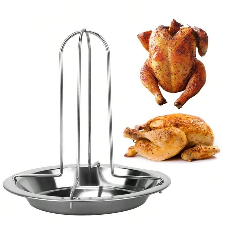 Chicken Roaster Rack Stainless Steel Roasting Grill Stand Kitchen ...