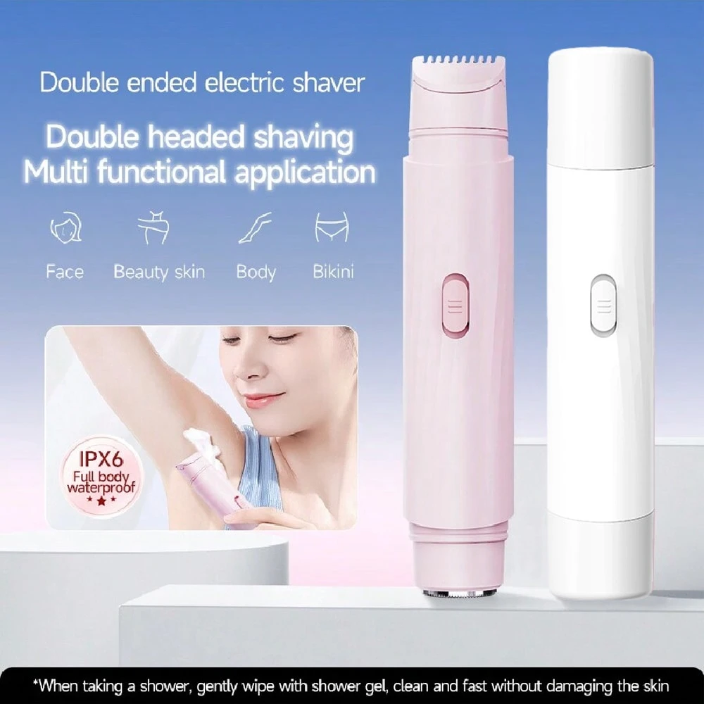 Hair Shaver Private Shaver Double Head Hair Removal Device Pubic Hair
