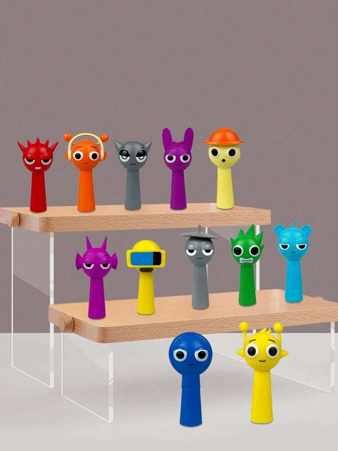 Random 1pc 6.8cm-8.2cm Pvc Sprunki Incredibox Game Figures Model Toys ...