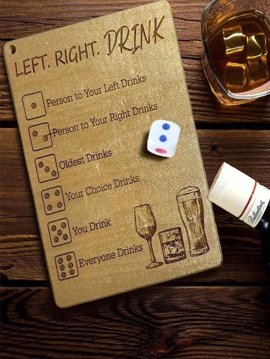 1pc Creative Fun Left Right Drinking Party Game, Left Right Drink ...