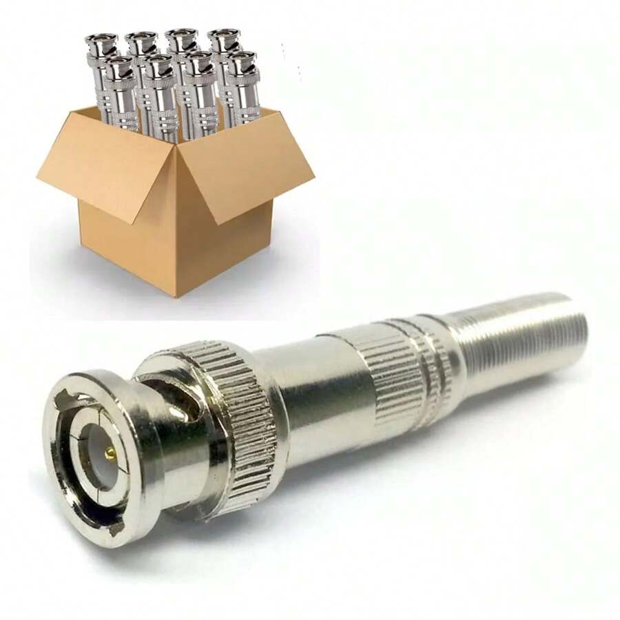 PlayShop Electronics Kit 100 Male BNC Connector With Spring And Screw ...