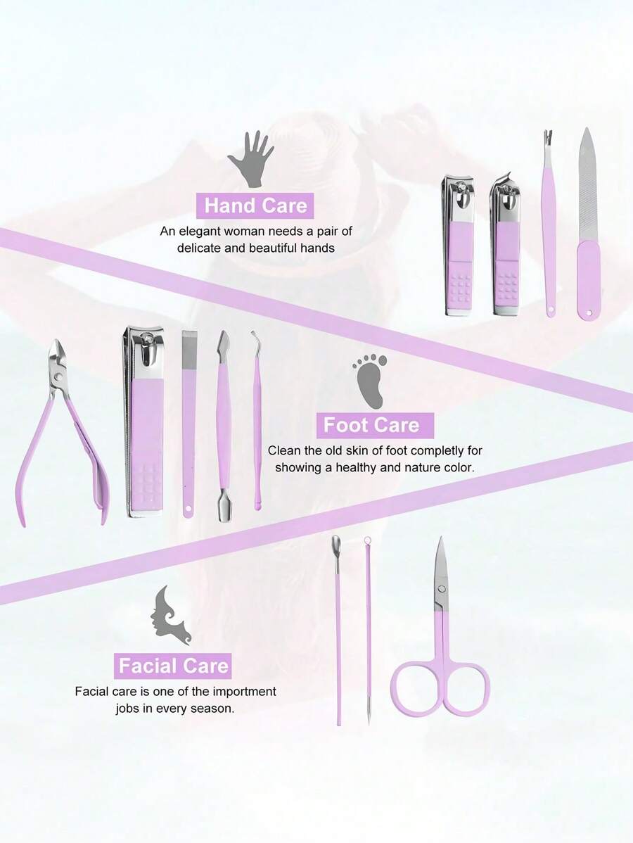 Professional Stainless Steel Nail Clippers Set With Earwax Removal Tool ...