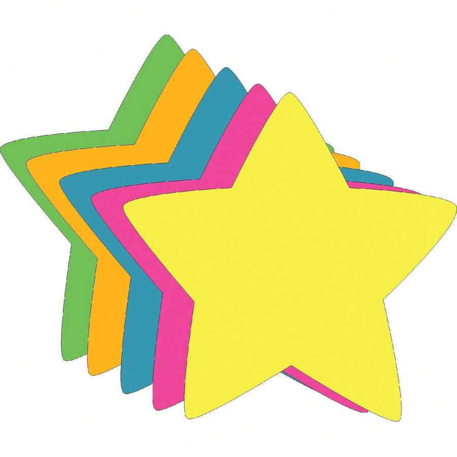 Star Bright Neon Assorted Color Small Cut-Outs- 3" X 3" | SHEIN USA