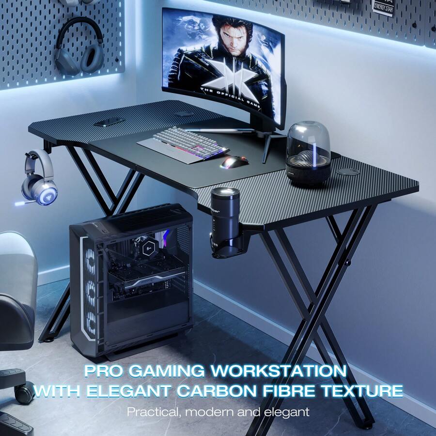 Froadp Gaming Desk Gaming Table Computer Table With Cup Holder And ...