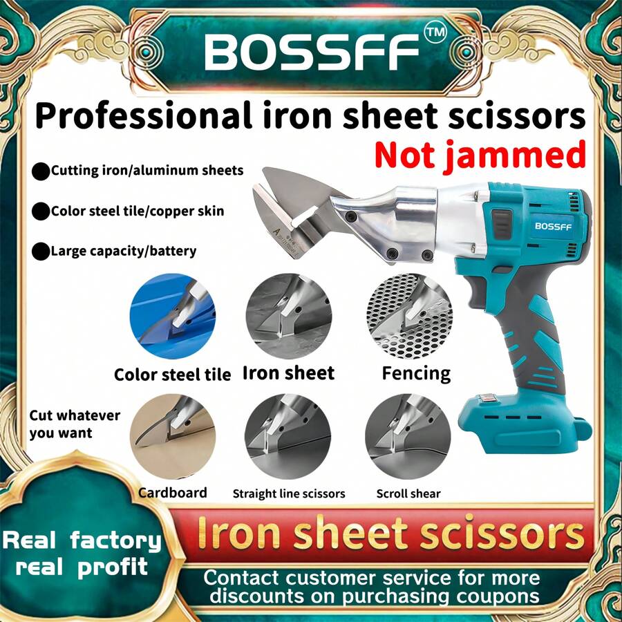 Rechargeable Electric Tin Snips, Stainless Steel Metal Sheet ...