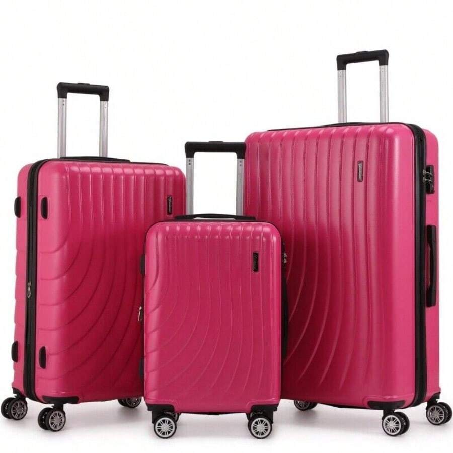 Luggage Sets 3 Piece Expandable Hard Shell Suitcase With Spinner Wheels ...