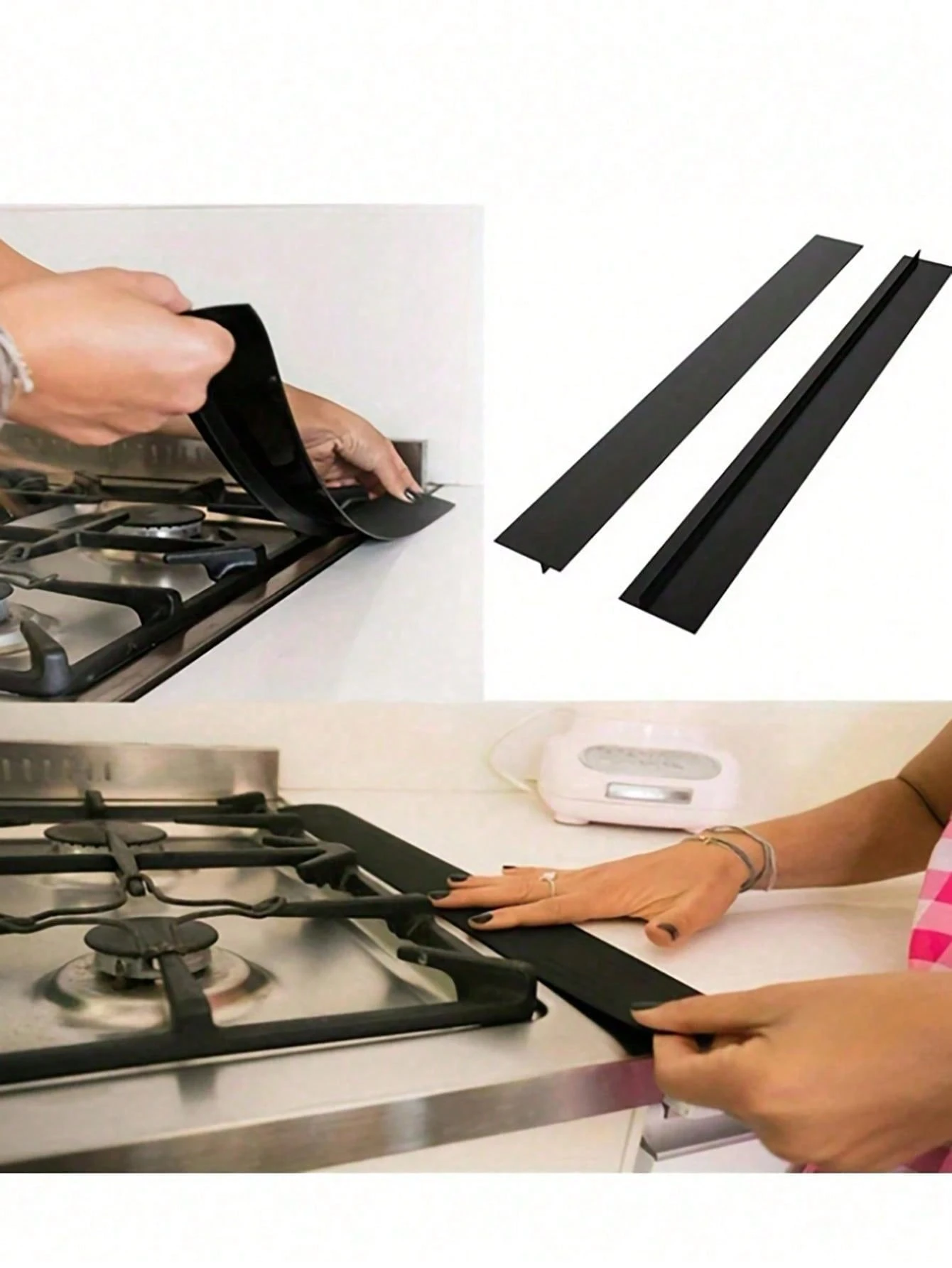 Silicon High Temperature Resistant Kitchen Gap Strip, Silicone Stove Gap Covers, Oil And Dirt ...