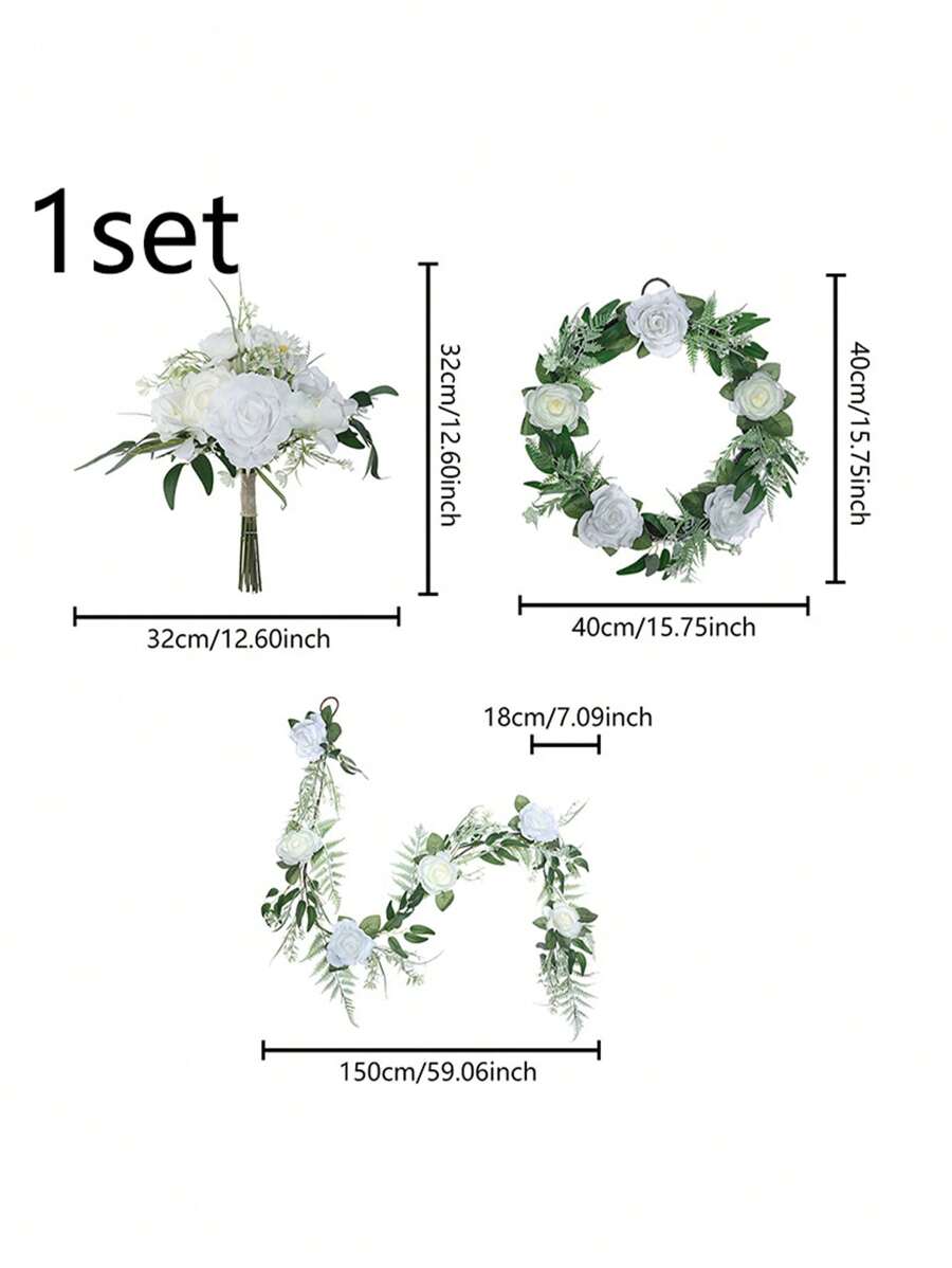 Artificial Flower Combination Set: Thousand Layer Flowers, Roses, Silk ...