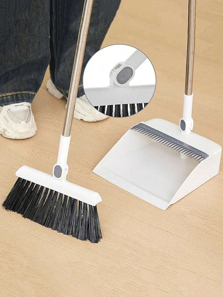 Ensemble balai pliable et pelle, balai de nettoyage ménager épais, pelle à poussière améliorée ...