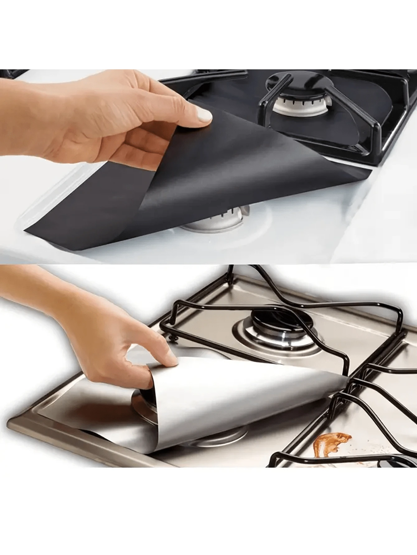 4 Packs Stove Burner Covers Gas Stove Protectors 0.2mm Double Thickness ...