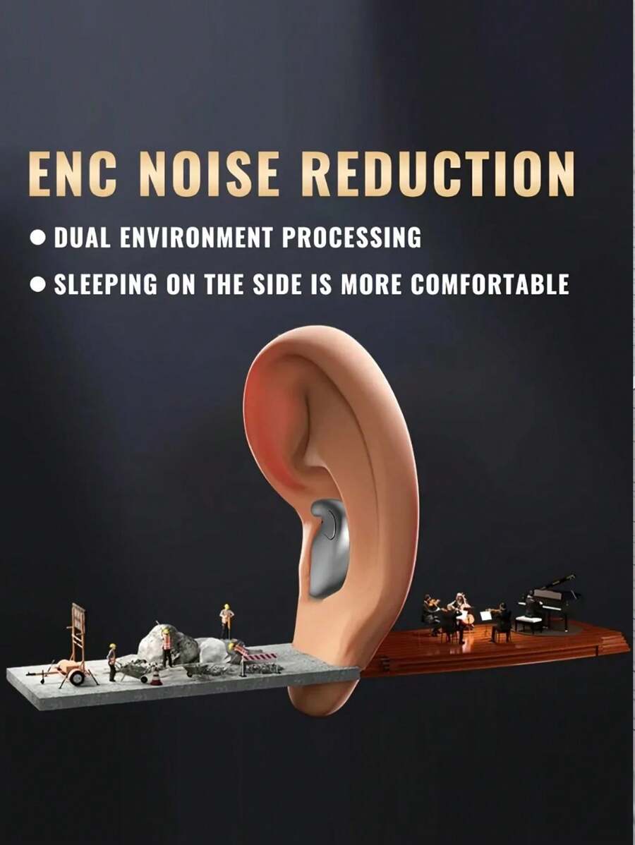 Mini True Wireless Invisible Earbuds With Passive Noise Cancellation ...