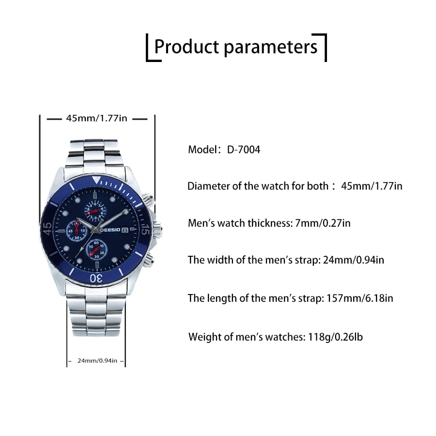 Deesio Premium Brand Quartz Analog Watch For Men, Minimalist Round Dial ...