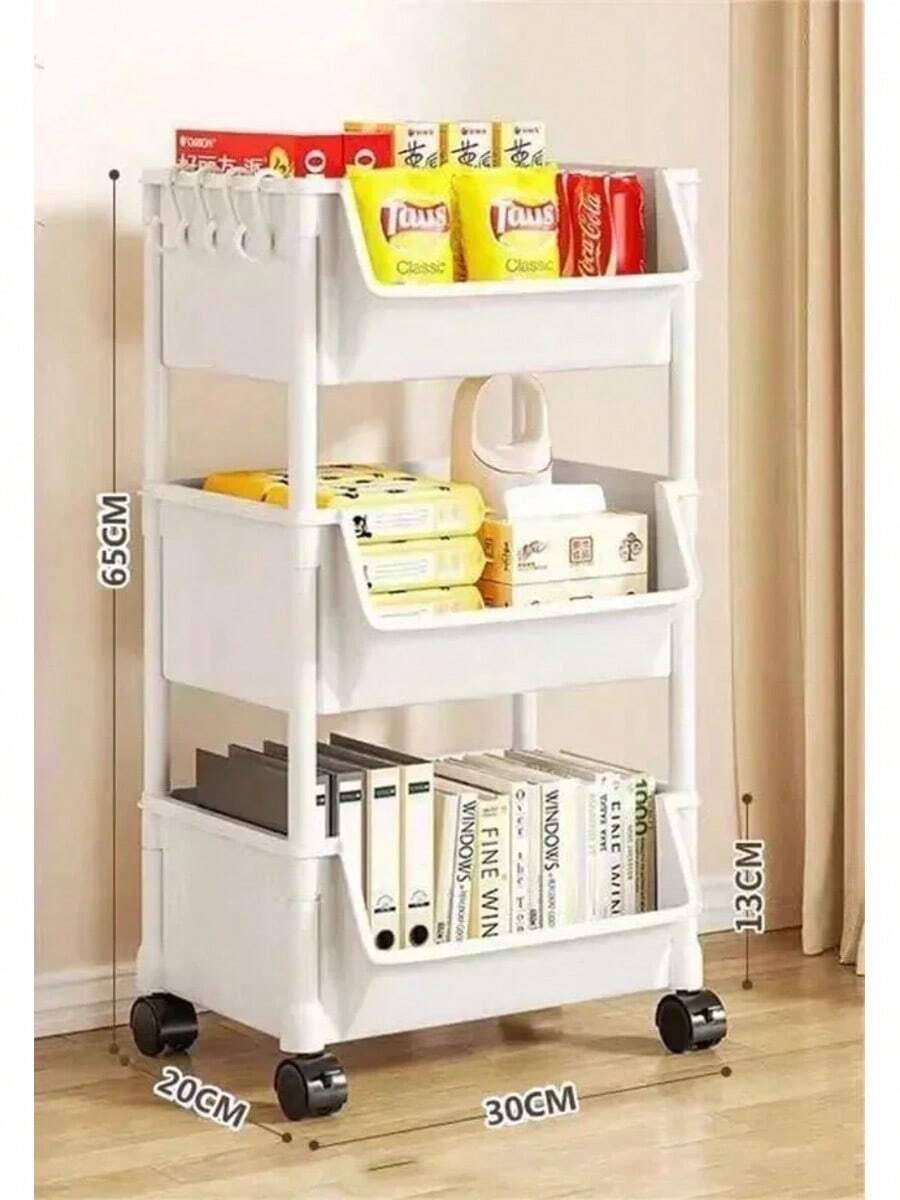 Trolley Bookshelf Kitchen Storage Rack Kitchen Corner Narrow Slit ...