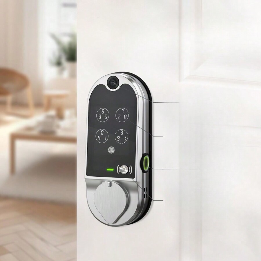 Visual Lock, Video Doorbell Front Door Smart Lock, Fingerprint Door ...