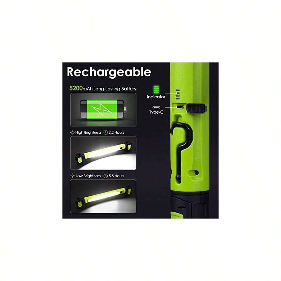 2500LM Bright LED Work Lights 5200mAh Rechargeable Magnetic Under ...