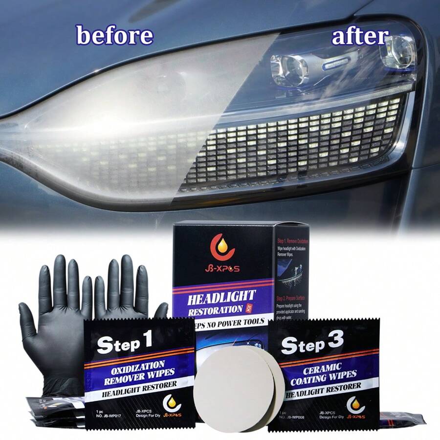 Restowipes Headlight Restoration Kit, Restowipes Headlight Cleaner ...