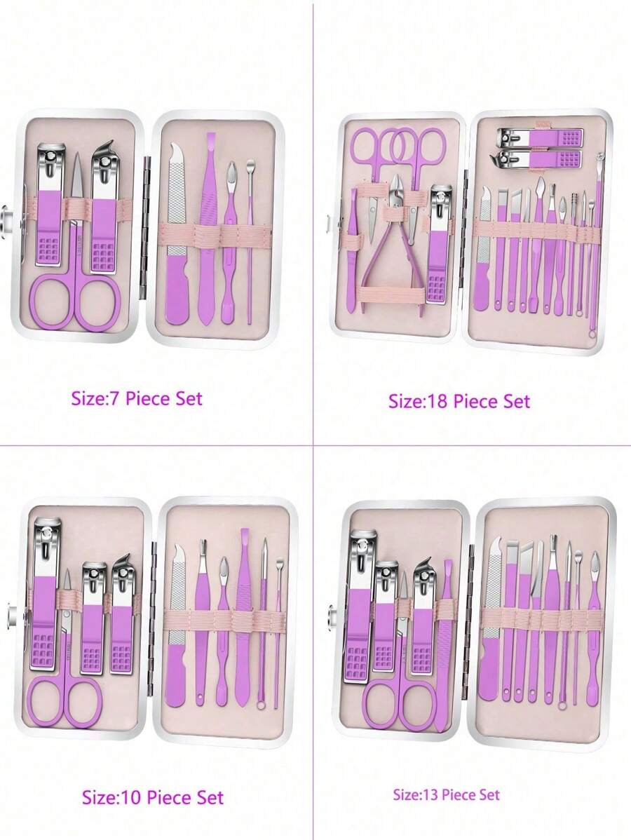 Professional Stainless Steel Nail Clippers Set With Earwax Removal Tool ...