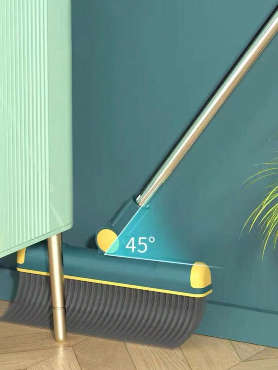 Ensemble de balai et pelle à poussière d'intérieur durable 2 pièces avec manche pliable en acier ...