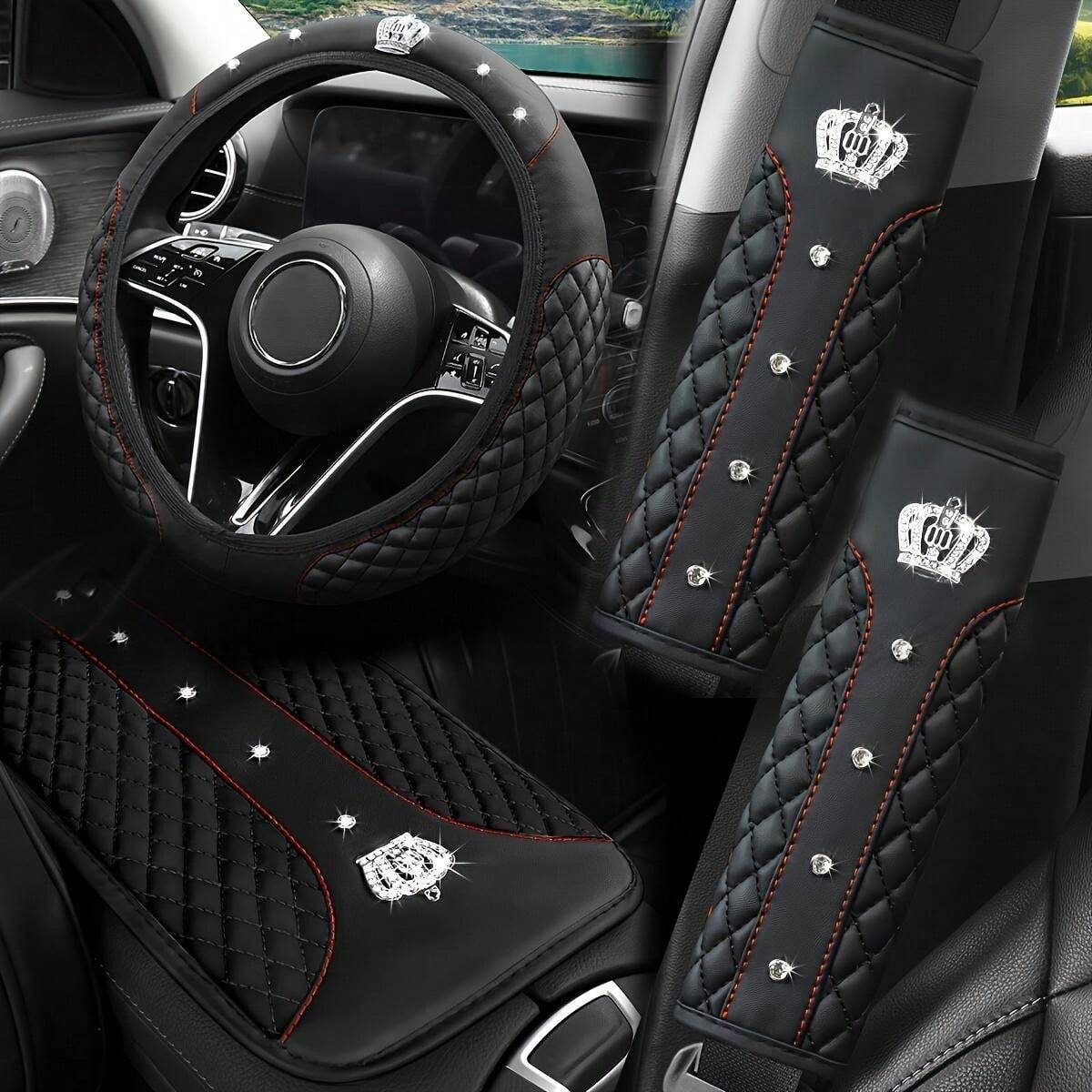 Kit de interior de coche de PU premium: Apoyabrazos y fundas para ...