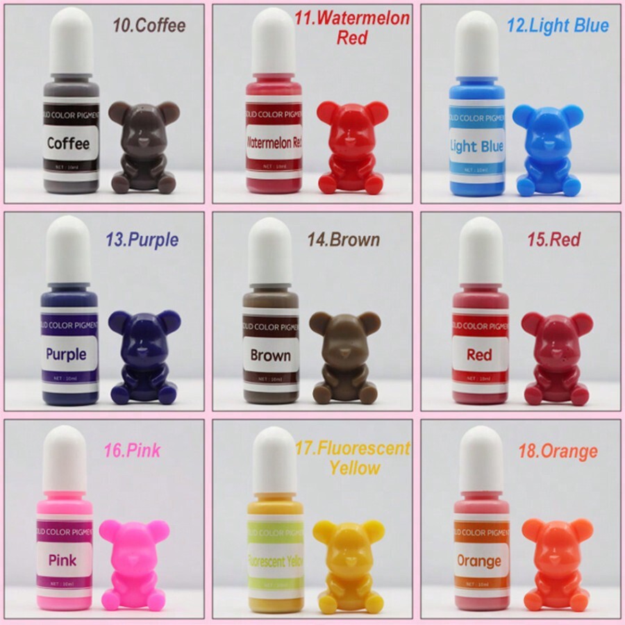 20 Colors Epoxy UV Resin Solid Pigment Opaque Liquid Epoxy Resin Color ...