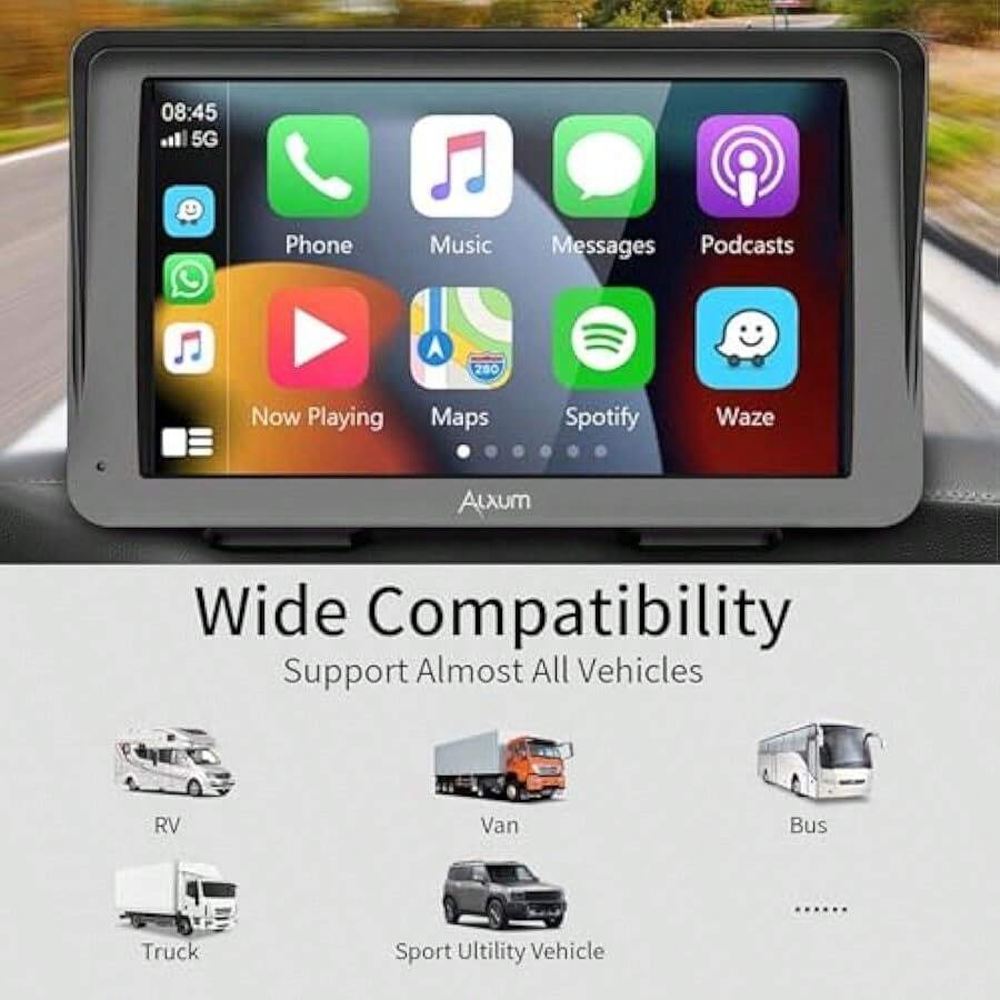 7 Inch Android Car Display Screen Portable Car Player With Navigation ...