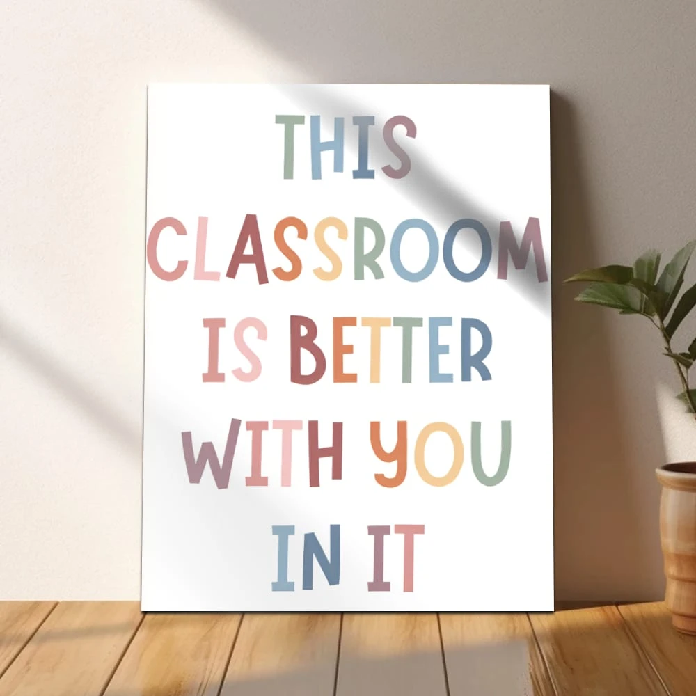 1 Pc Framed Motivational Wall Art For Classroom Decor, Classroom ...