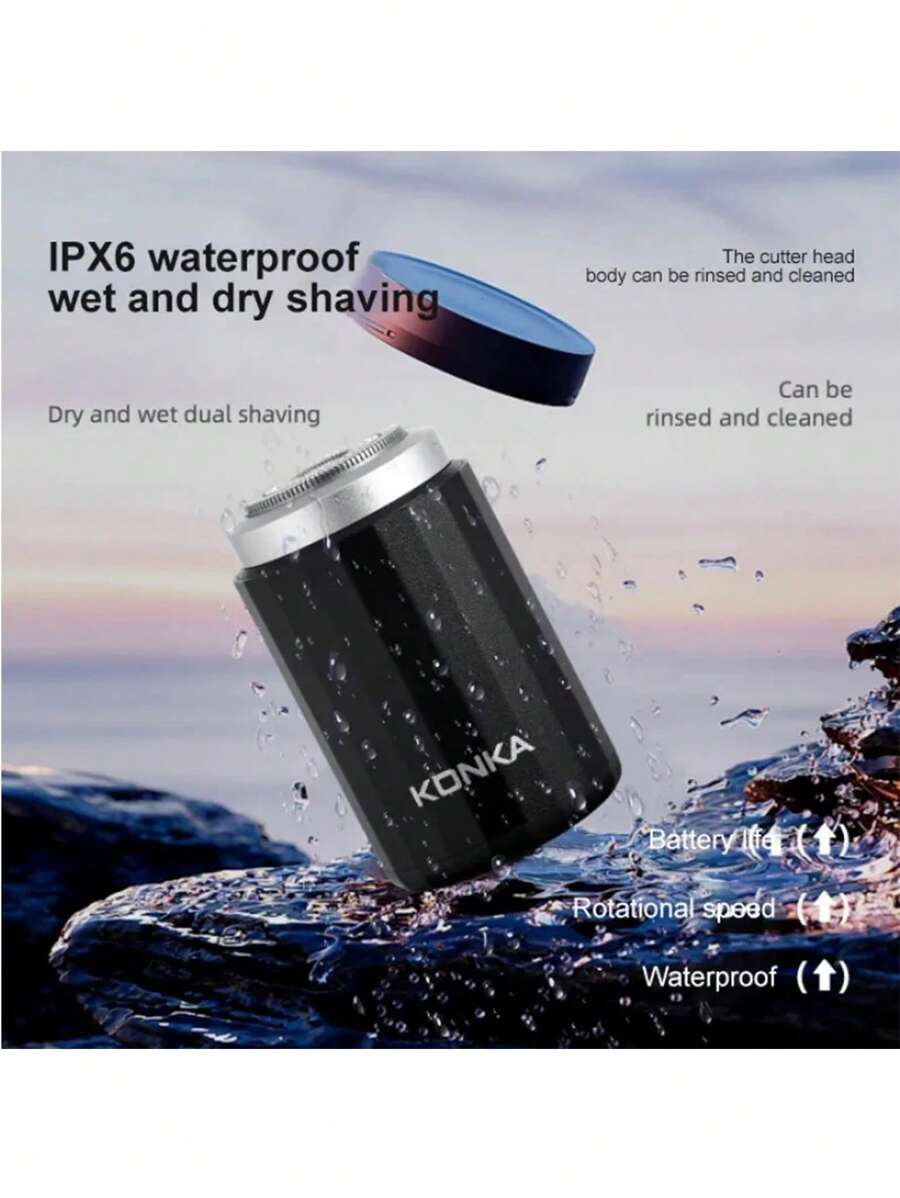 2024 New Type-C Rechargeable Mini Portable Waterproof Electric Shaver ...