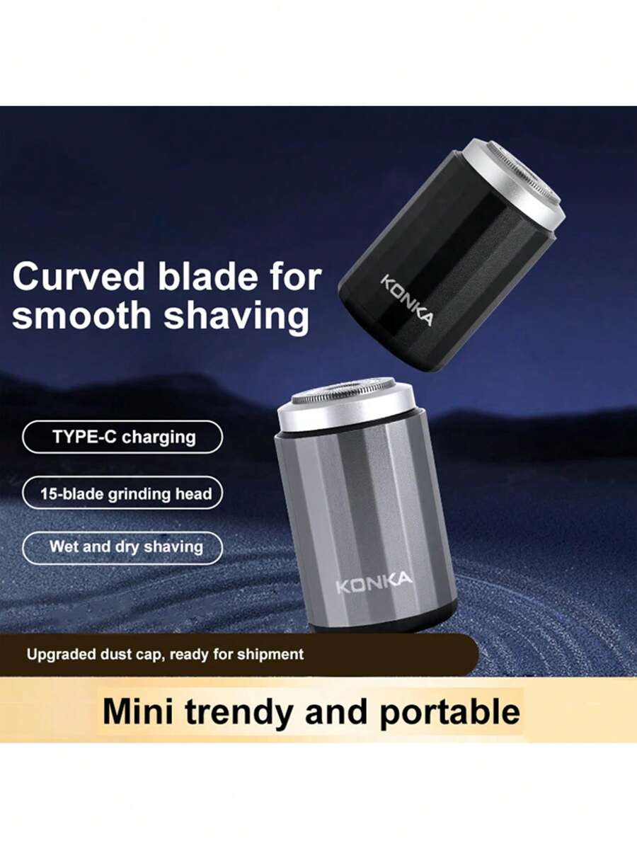 2024 New Type-C Rechargeable Mini Portable Waterproof Electric Shaver ...