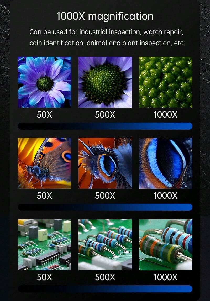 inskam 4.3 Inch LCD USB Digital Microscope, 1000X 1080P Coin Magnifier ...