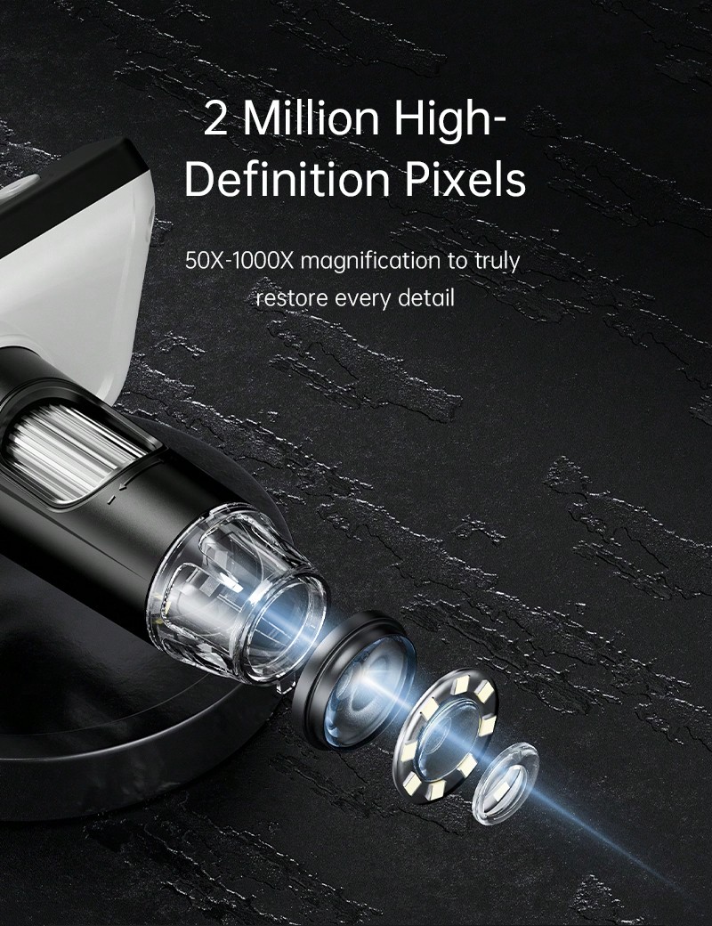 inskam 4.3 Inch LCD USB Digital Microscope, 1000X 1080P Coin Magnifier ...