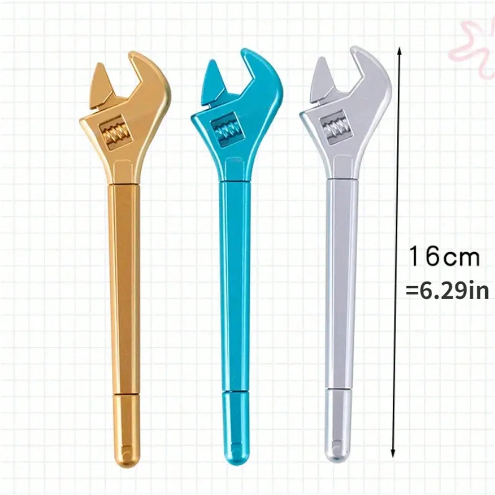 Ensemble de stylos en forme de clé à molette réglable, stylo à bille ...