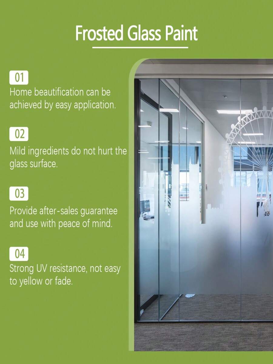 Matte Frosted Glass Paint, Provides Privacy And Light Blocking For ...