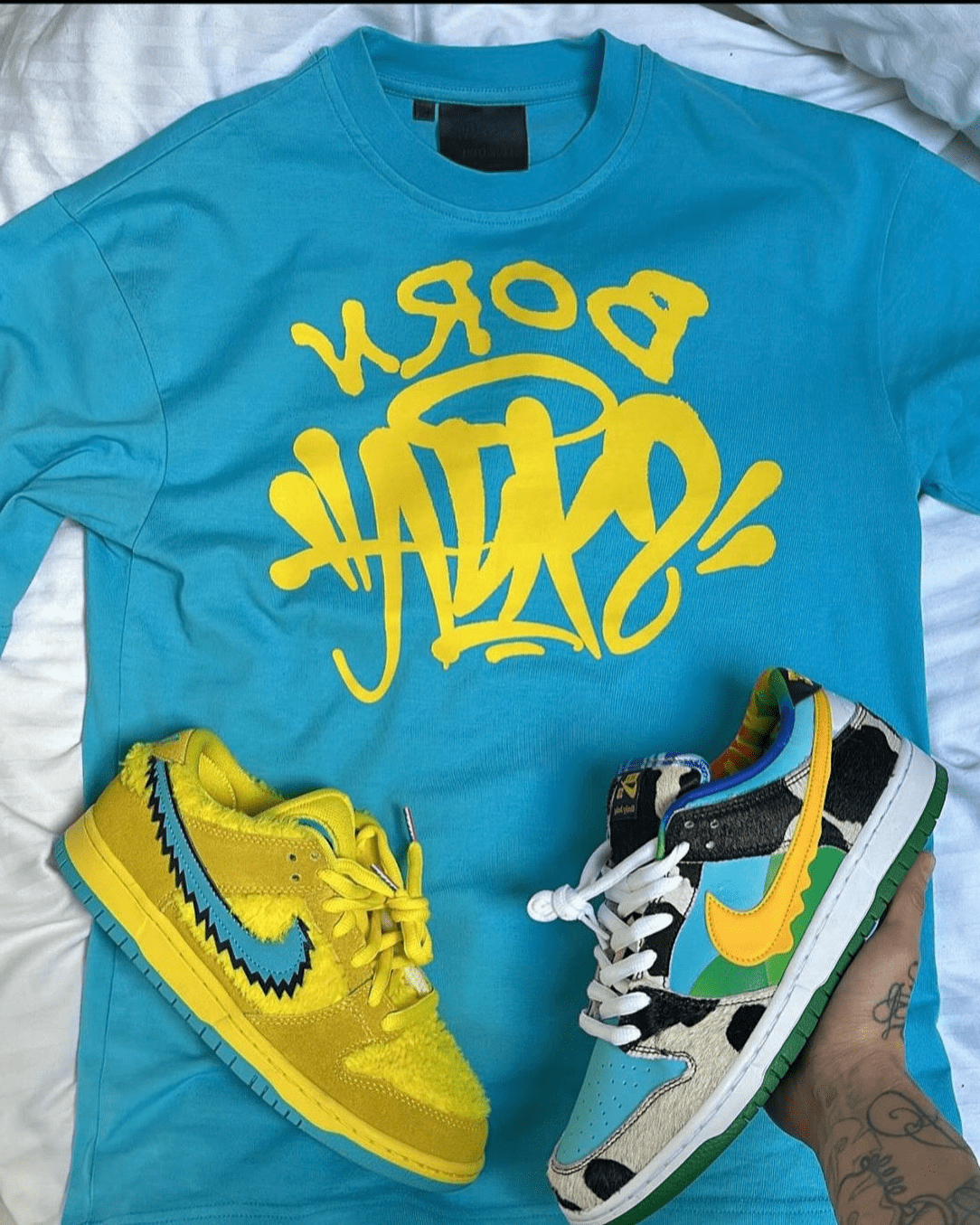 ''Born Syna'' T-Shirt Syna World Central Cee London Streetwear | SHEIN USA