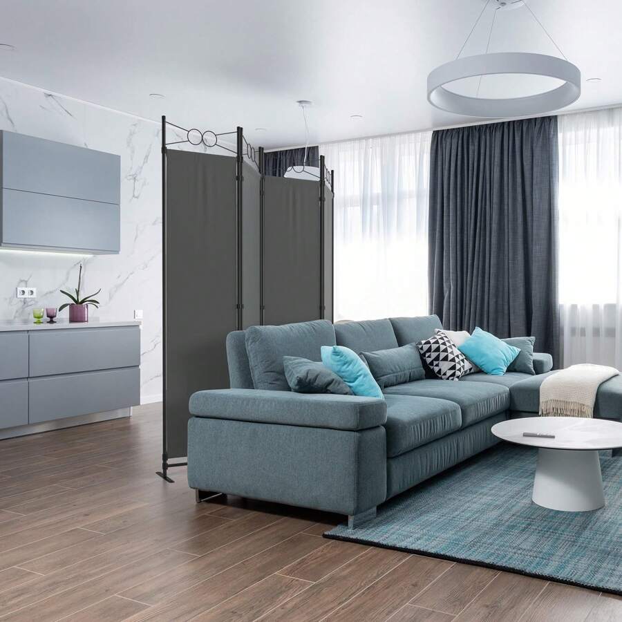 Room Divider And Folding Privacy Screens 4 Panel Partitions Wall ...