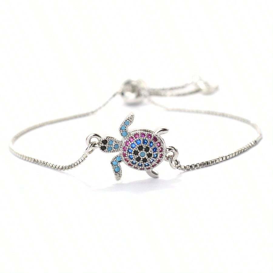51Luckind Fashion Gold Color Chain Bracelet Charms Turtle Adjustable ...