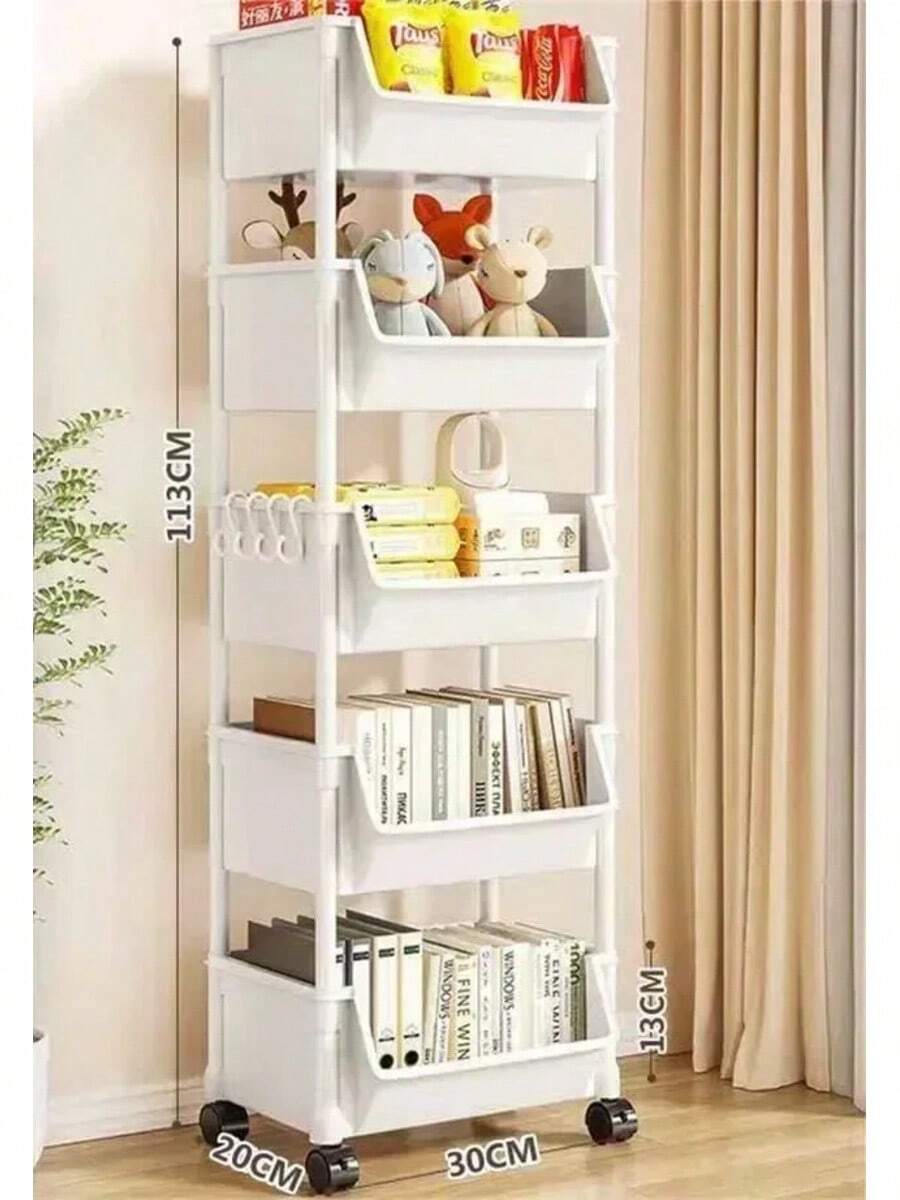 Trolley Bookshelf Kitchen Storage Rack Kitchen Corner Narrow Slit ...