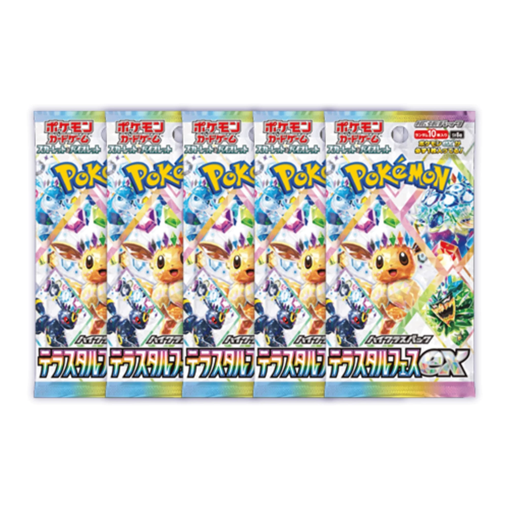 pokemon 5 Pack Eevee Terastal Festival Booster Pack Japanese Pokemon ...
